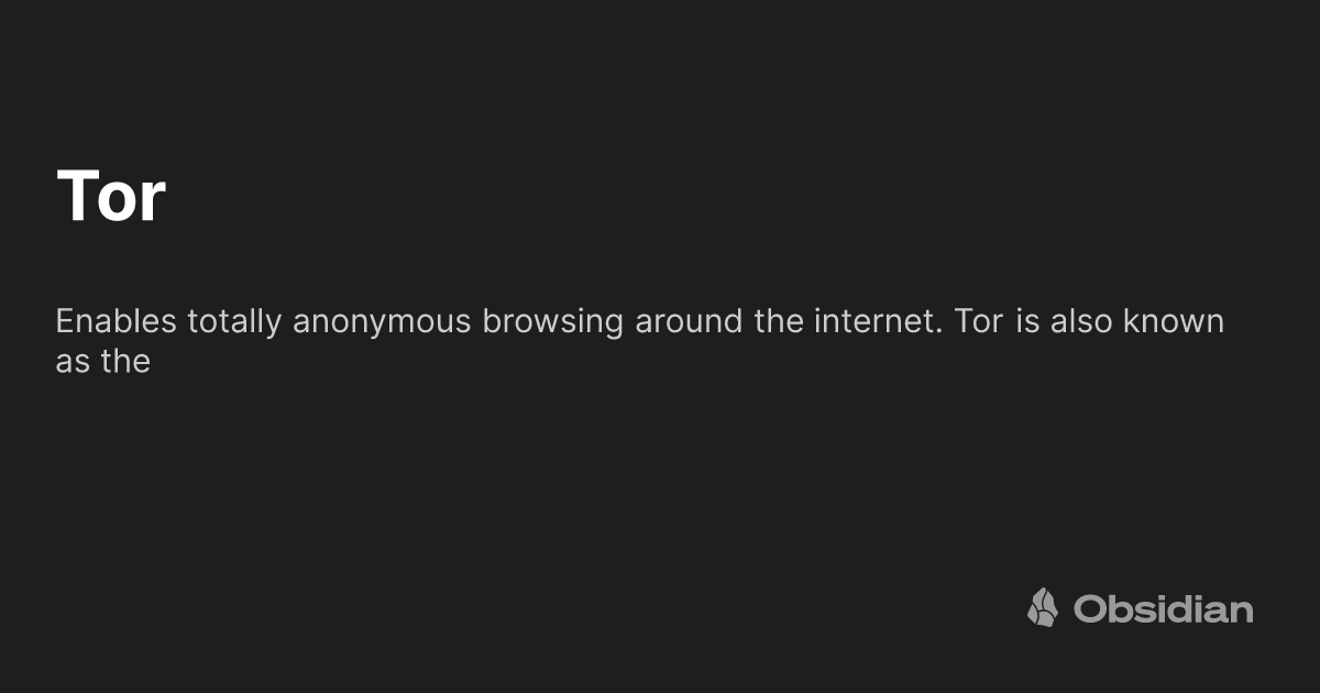 Tor Cyber Misc Obsidian Publish