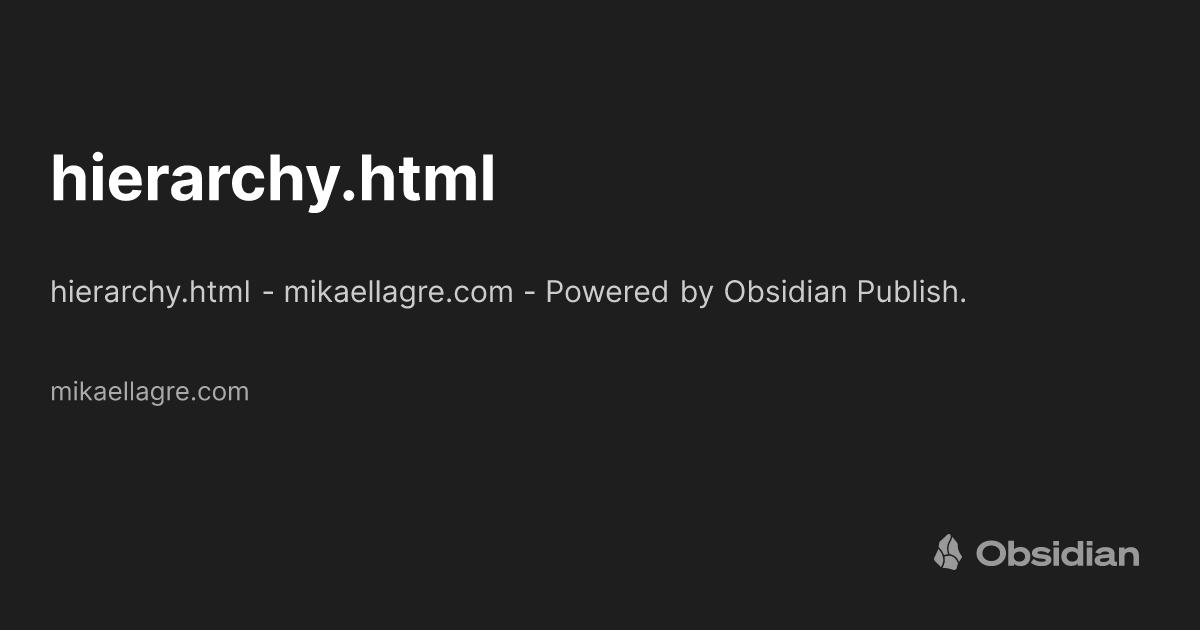 hierarchy.html - mikaellagre.com - Obsidian Publish