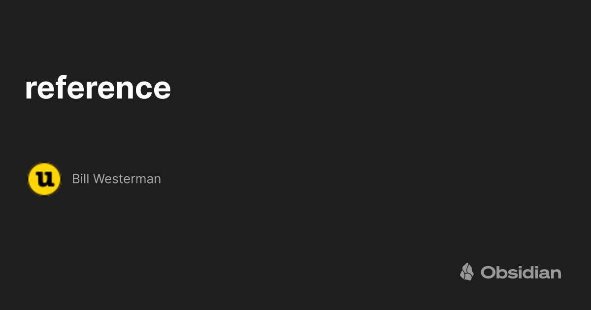 reference - Bill Westerman