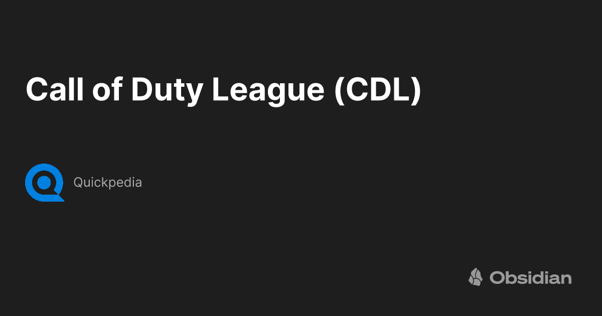 Call of Duty League (CDL) - Quickpedia