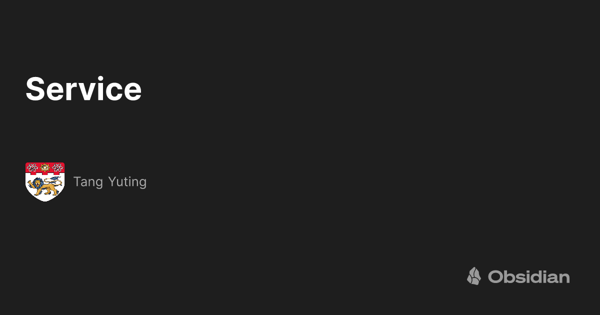 Service - Tang Yuting