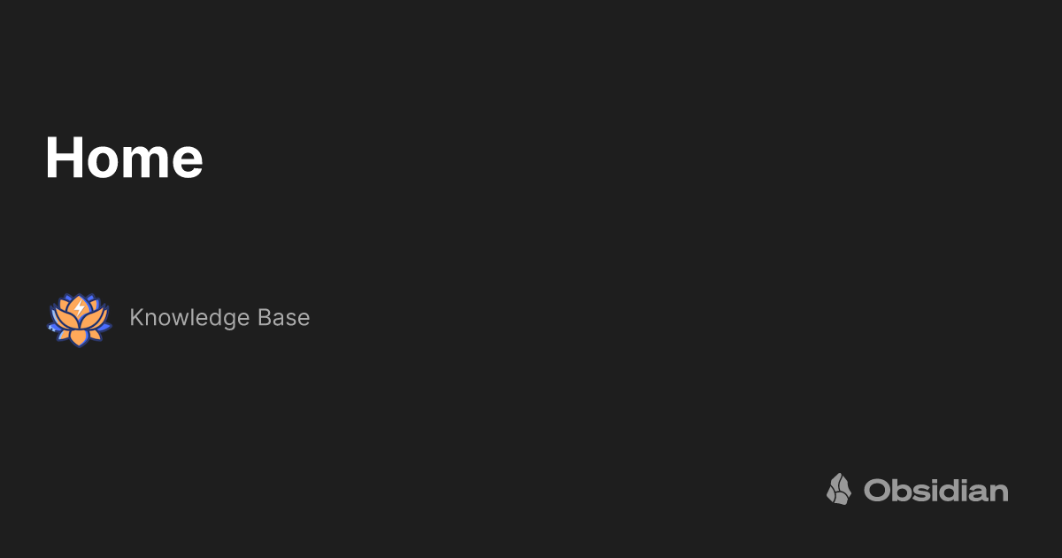 Home - Knowledge Base