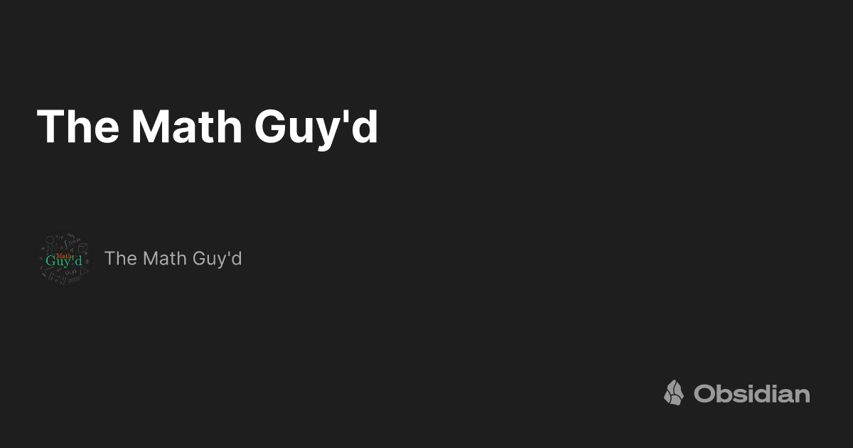 The Math Guy'd - The Math Guy'd