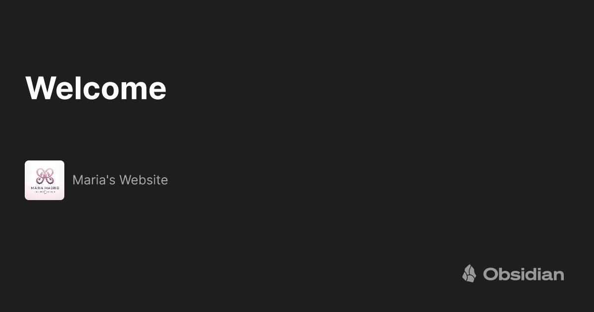 Welcome - Maria's Website