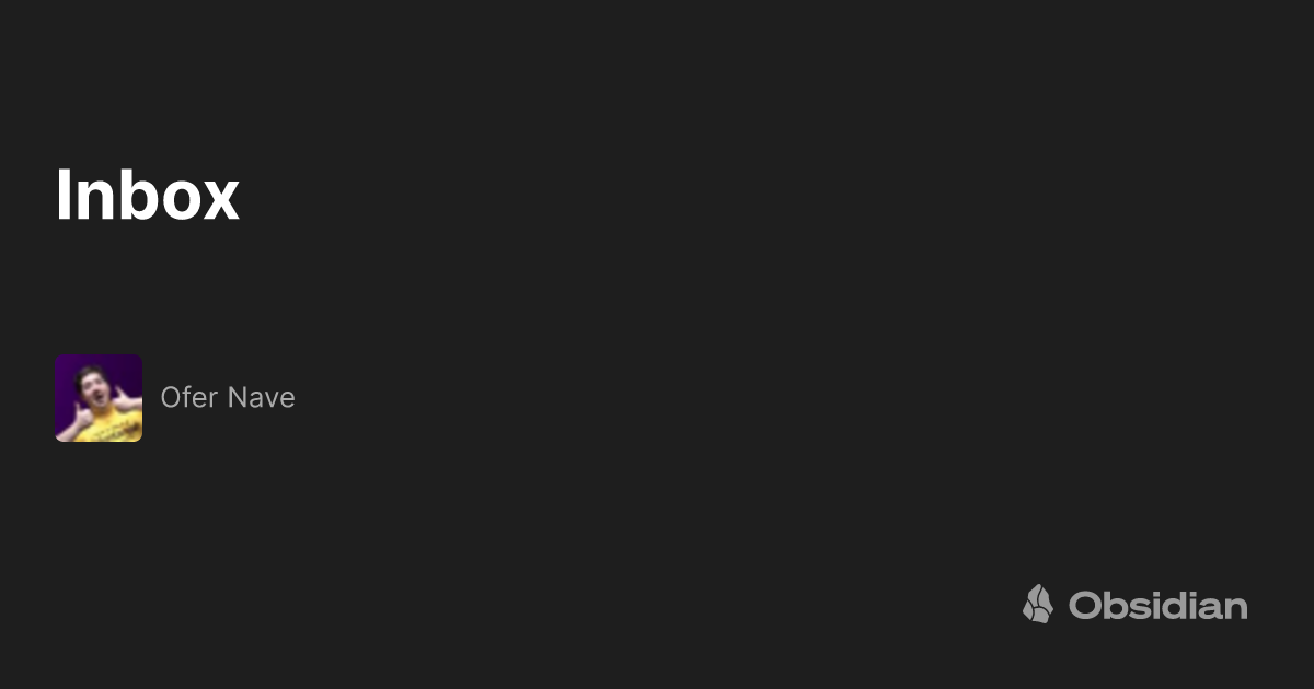Inbox - Ofer Nave