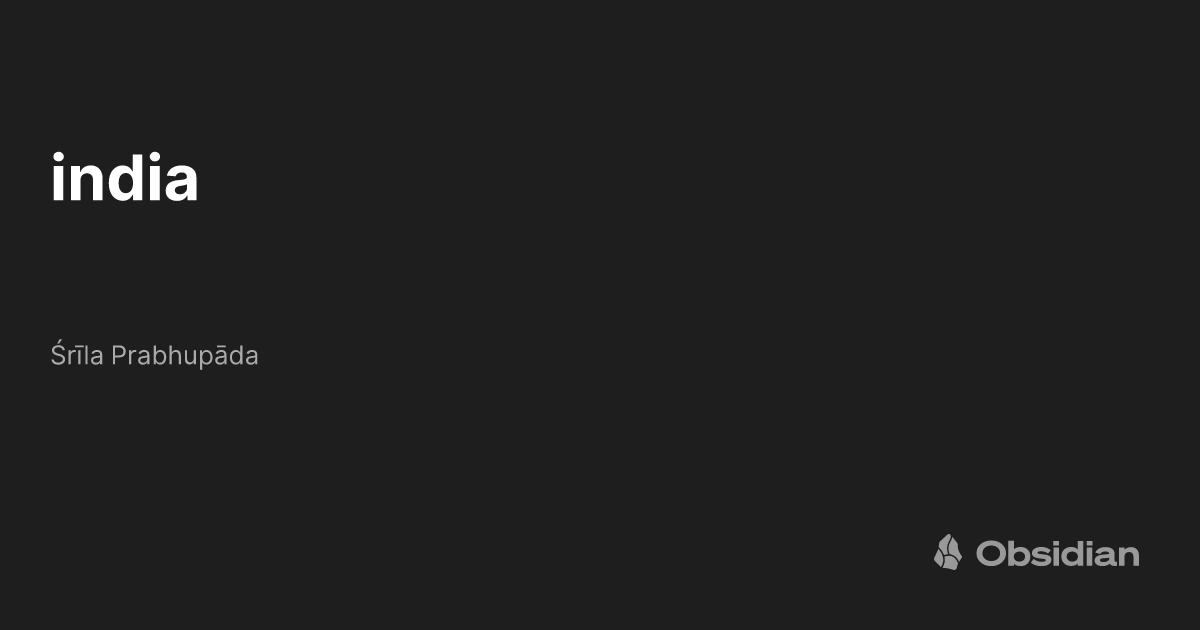 india - Śrīla Prabhupāda