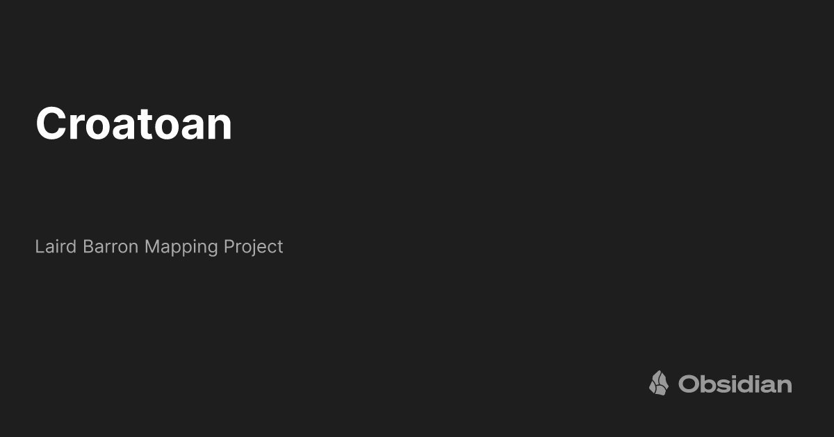 Croatoan - Laird Barron Mapping Project