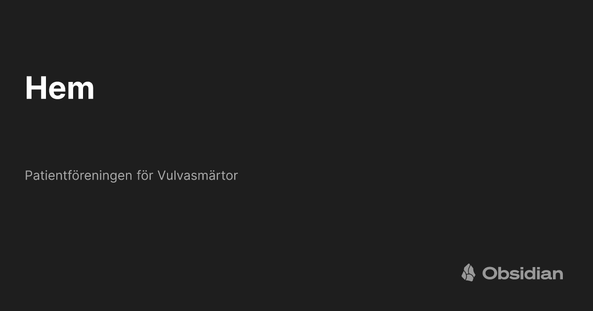 Hem - Patientföreningen för Vulvasmärtor