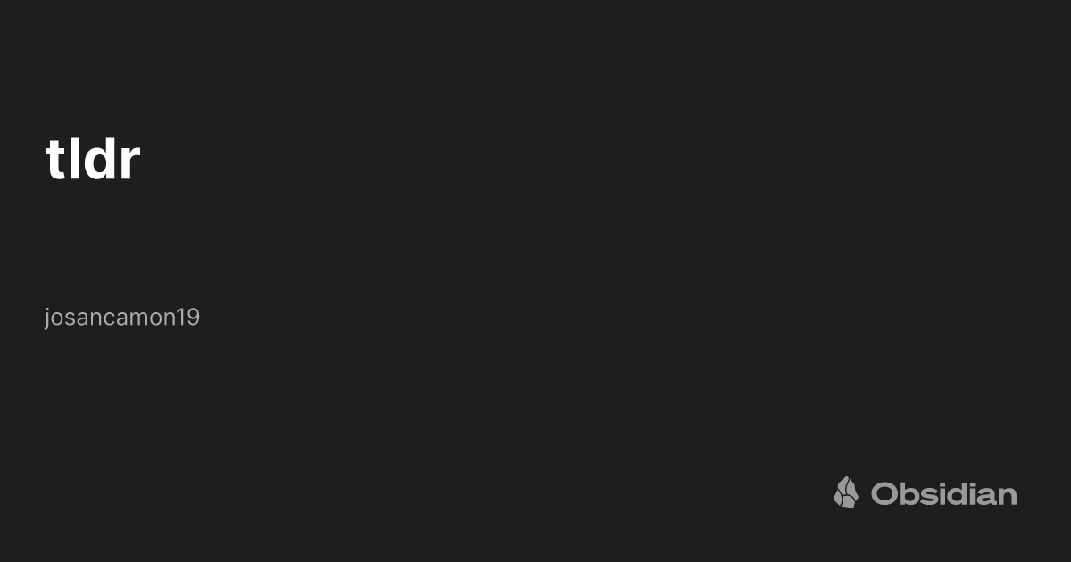 tldr - josancamon19