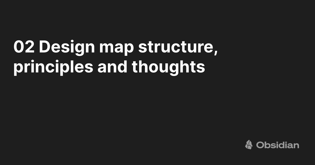 02 Design map structure, principles and thoughts - Obsidian Publish