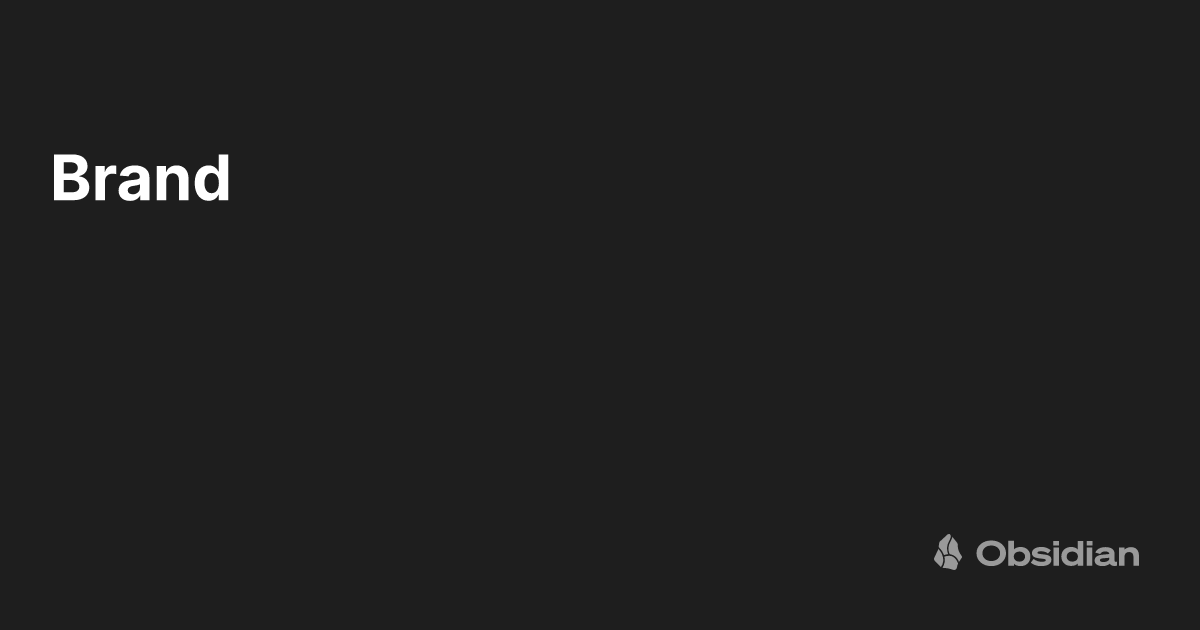 Brand - Obsidian Publish