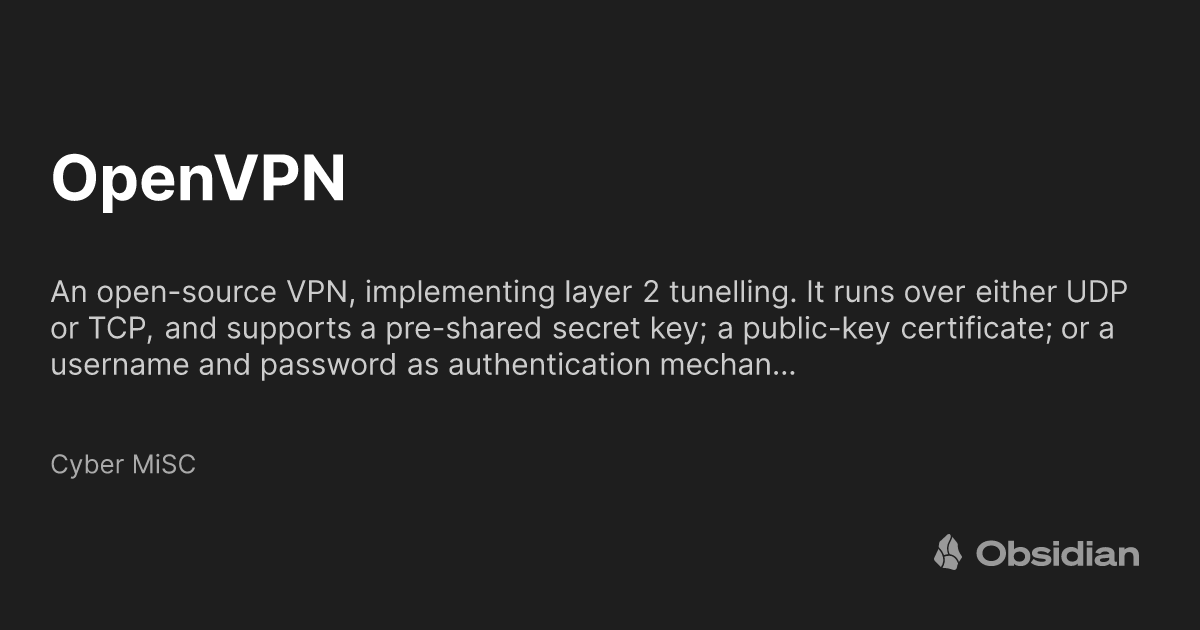 Openvpn Cyber Misc Obsidian Publish